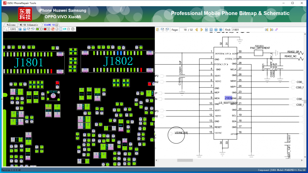 Update_LAYOUT + SCH_XiaoMi 5X_bitmap - DZKJ Schematics & PCB Layout